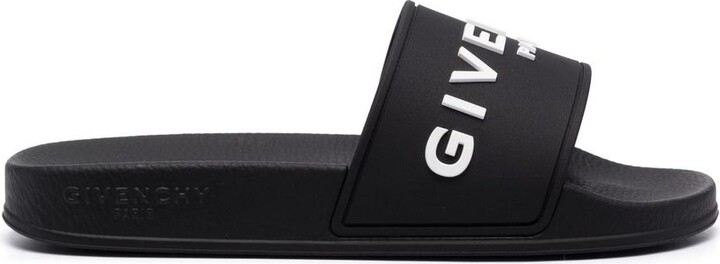 Givenchy Logo Pool Slides - ShopStyle