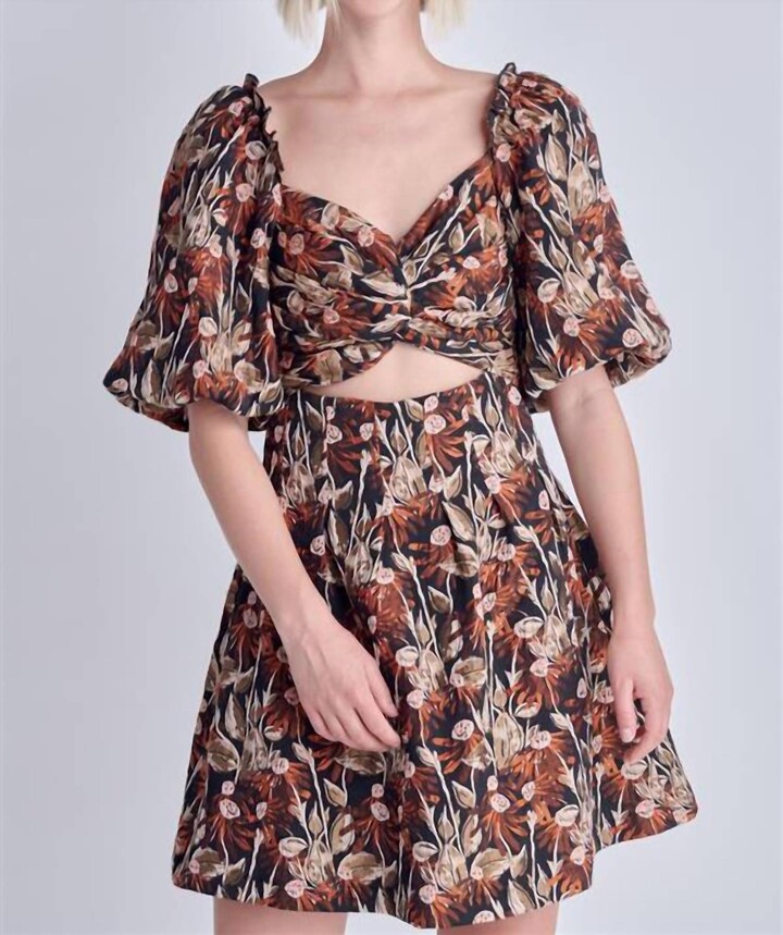 moodie Jacquard Mini Dress In Black - ShopStyle