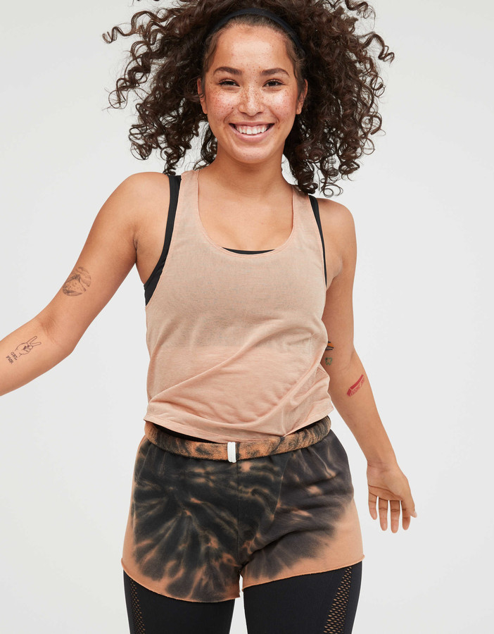 aerie OFFLINE Burnout Cropped Tank Top - ShopStyle