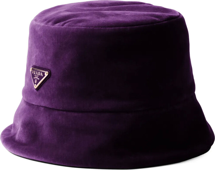 Prada Velvet Bucket Hat - ShopStyle