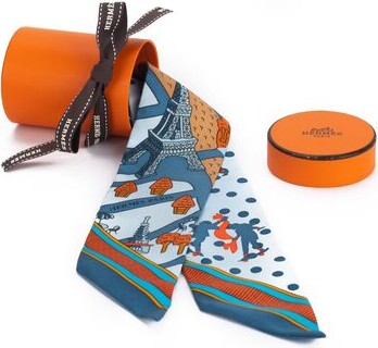 Hermès Twilly Eiffel Tower Twilly - Vintage Lux - ShopStyle Scarves & Wraps