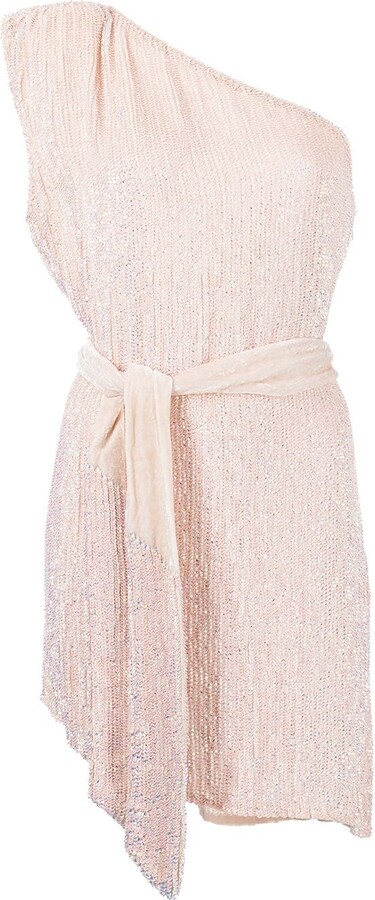 retrofete Ella sequin-embellished one-shoulder minidress - ShopStyle