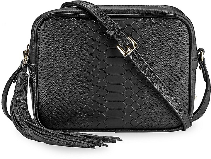 GiGi New York Madison Python-Embossed Leather Camera Bag - ShopStyle