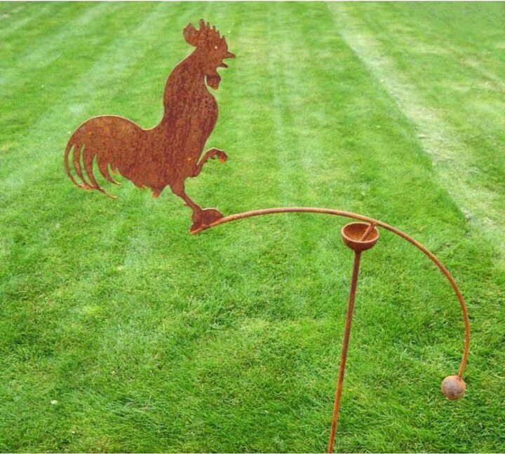 Poppy Forge Cockerel Wind Rocker Single BM/RtR - Steel - L66 x W54 x ...