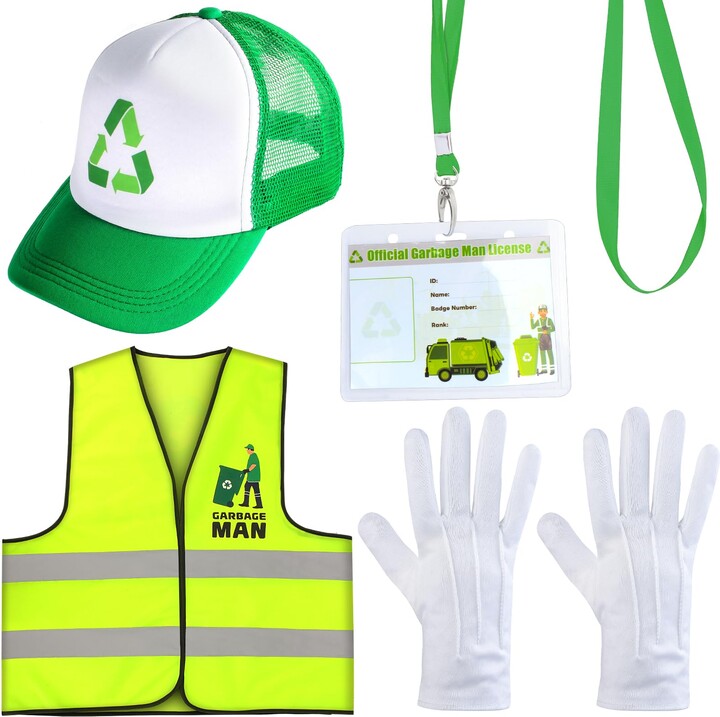 Yewong 4 Pieces Adult Waste Management Costume Recycling Trash Garbage ...