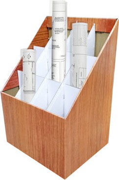 Inbox Zero Economy Corrugated Cardboard Blueprint Organizor Corrugated ...