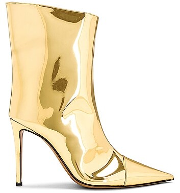 Alexandre Vauthier Metallic 105 Boot in Metallic Gold - ShopStyle
