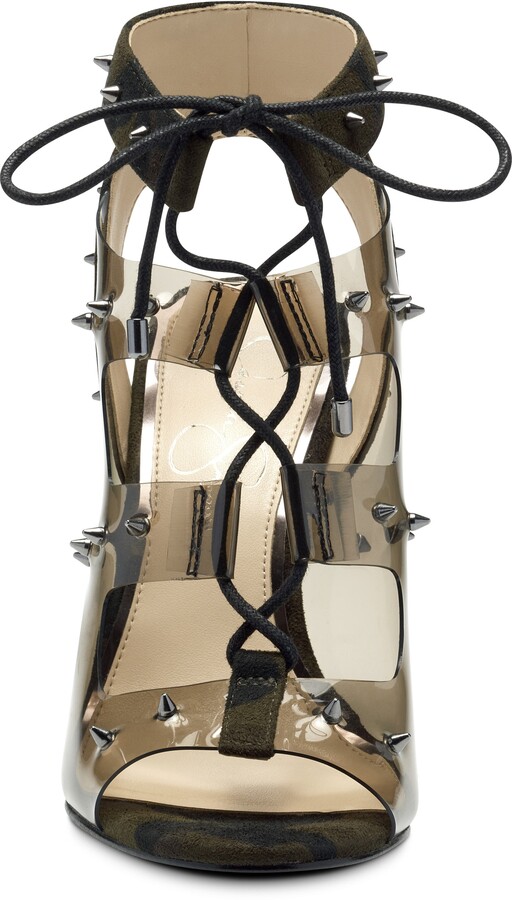 Jessica Simpson Jirven Spike Clear Strap Cage Sandal - ShopStyle