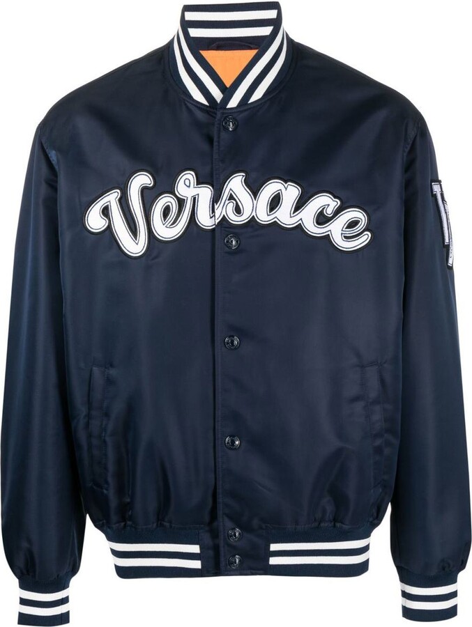Versace Logo print jacket - ShopStyle