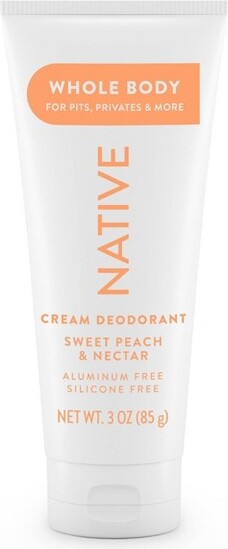Native Whole Body Deodorant Cream - Sweet Peach & Nectar - Aluminum ...