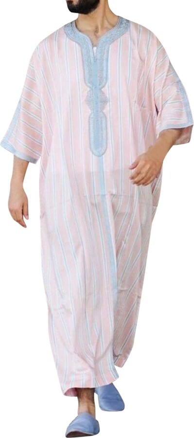 MODSGUE Abaya Muslim Men's Muslim Dressing Gown Ramadan Travel Bathrobe ...