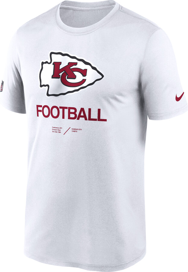 Nike Men's Dri-FIT Infograph (NFL Kansas City Chiefs) T-Shirt in White ...
