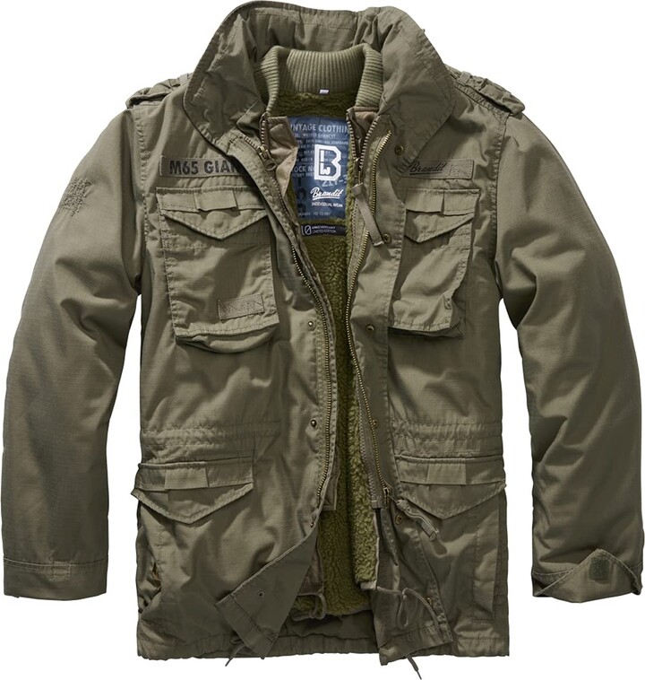 Brandit Army Jacket M65 GIANT Ripstop Army Winter Jacket + Lining US ...