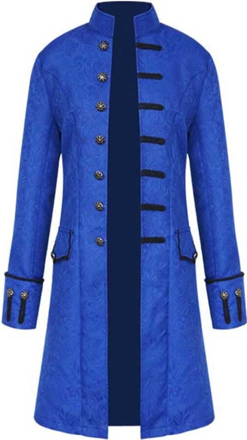 COOFANIN Steam Punk Long Coat UK Sales Clearance Mens Pirate Coat ...