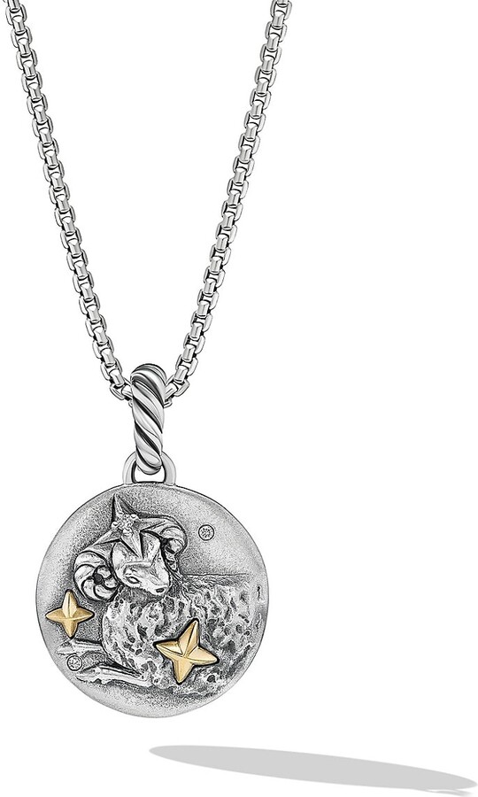 David Yurman Women's Aries Amulet in Sterling Silver with 18K Yellow ...