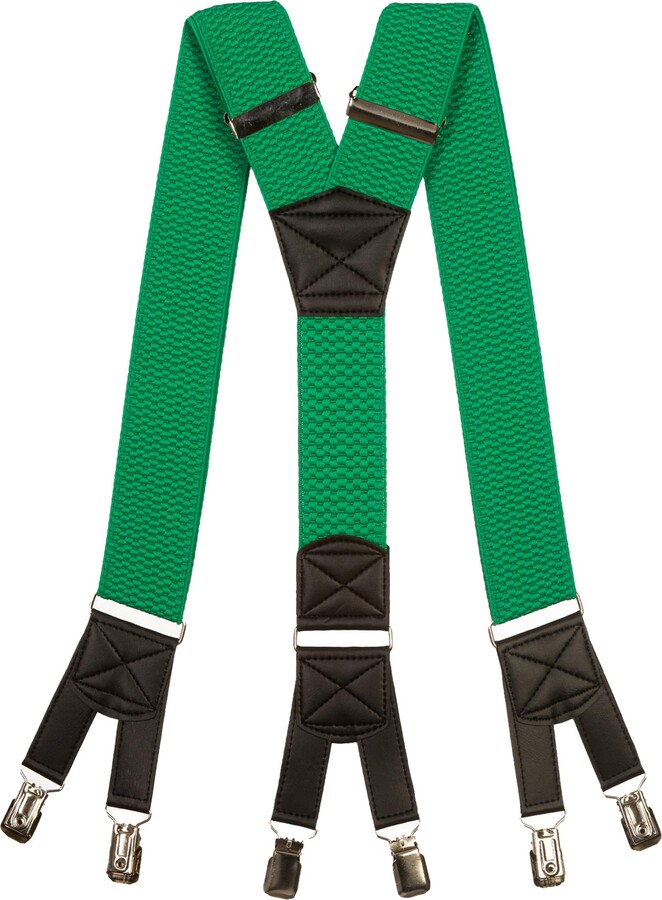 Olata Men's Six Clip Heavy Duty Extra Wide Y-Shape Braces/Suspenders ...