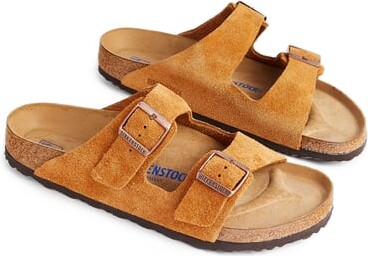 Birkenstock Arizona sandals in inverted leather - ShopStyle