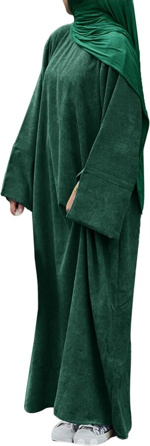 MODSGUE Muslim Travel Bathrobe Lightweight Women's Striped Traditional ...