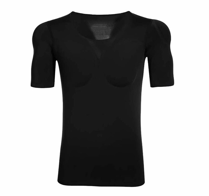 Whlucky Mens Seamless Padded Muscle T-Shirt Realistic Biceps Chest ...