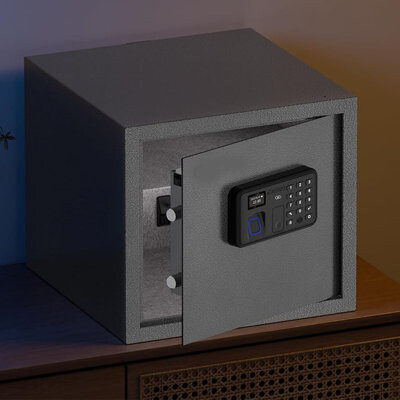 DEBLIT Automatic Lock Safe Box with LCD Display/Voice Guide, Quick ...