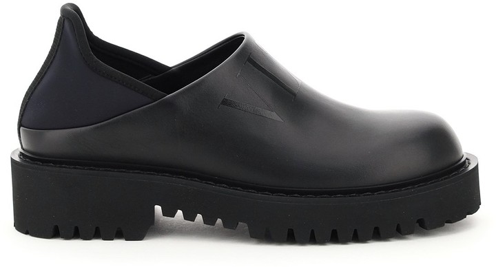 Valentino Garavani leather clogs vltn - ShopStyle Slip-ons & Loafers