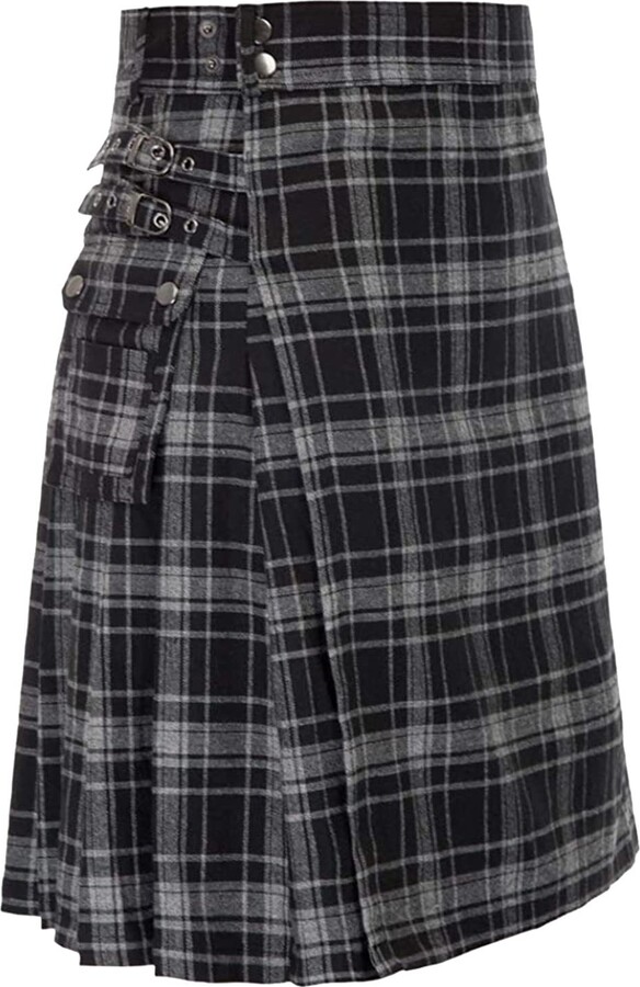 MJGkhiy Scottish Skirt for Men Vintage Kilt Gothic Men Traditional Kilt ...