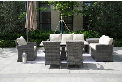 Lark Manor Ursula Wicker/Rattan 8 - Person Seating Group With Cushions ...