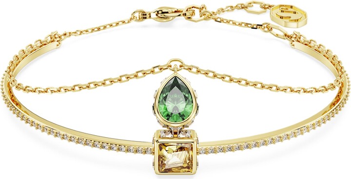 Swarovski Stilla bangle, Mixed cuts, Multicolored, Gold-tone plated - ShopStyle Bracelets
