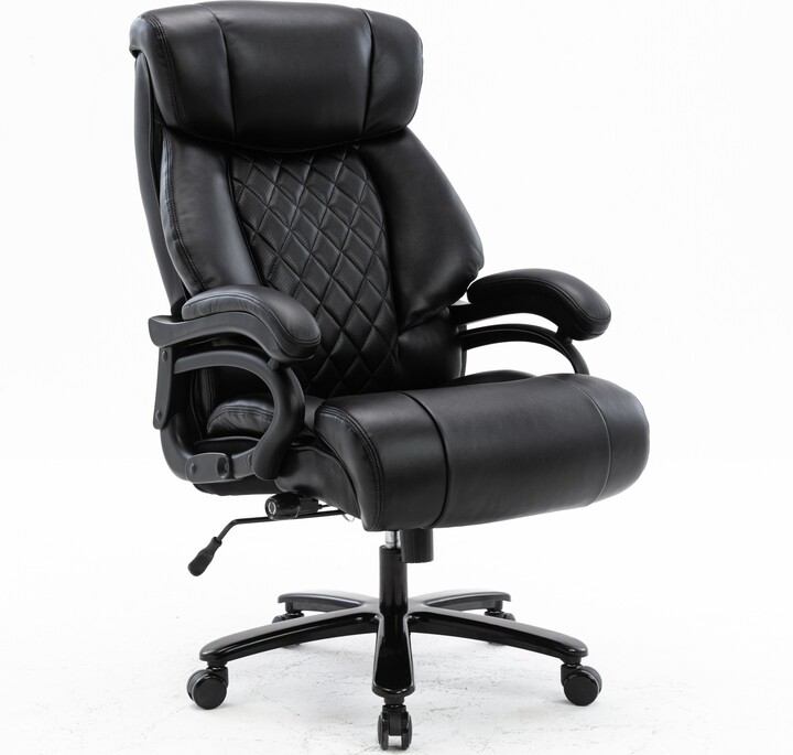 NINEDIN High Back Big Executive Office Chair 400lb- Adjustable Lumbar ...