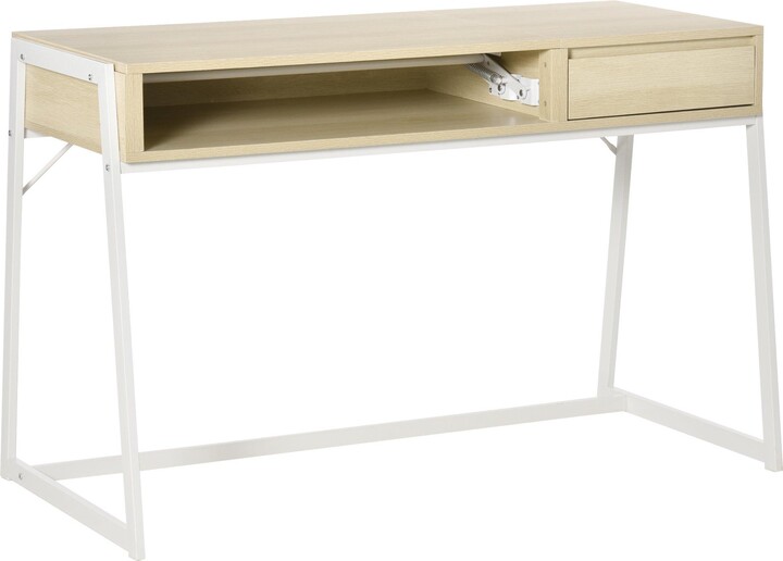 HOMCOM Compact Computer Desk Workstation for Modern Office Study ...