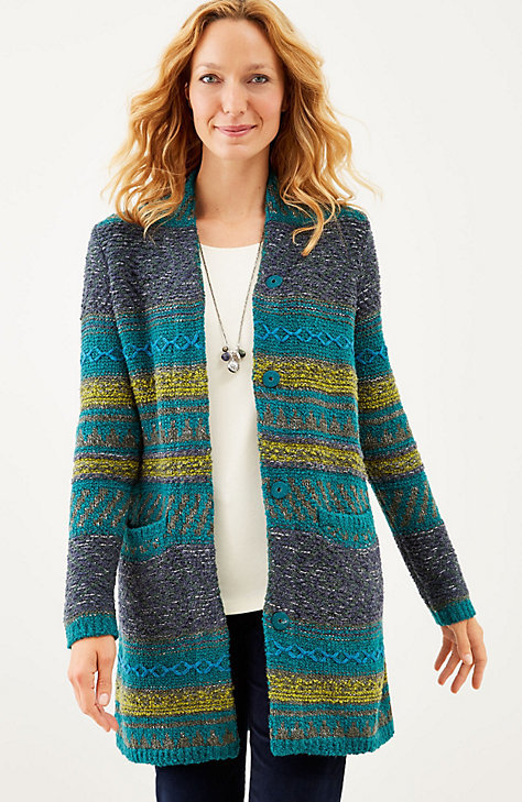 J. Jill Mixed-Textures Topper - ShopStyle Sweaters