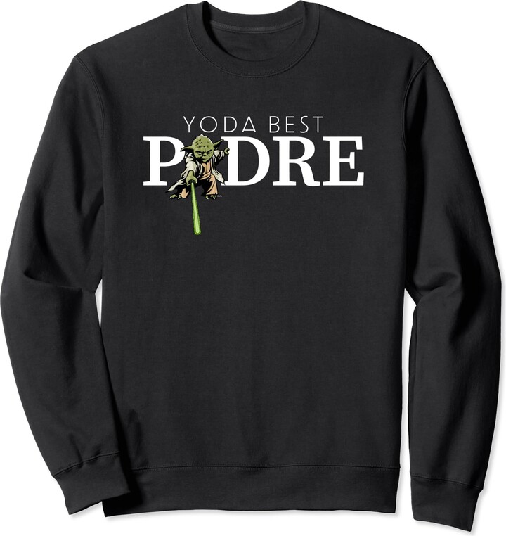 Star Wars Yoda Lightsaber Best Padre Birthday Día del Padre Sweatshirt ...