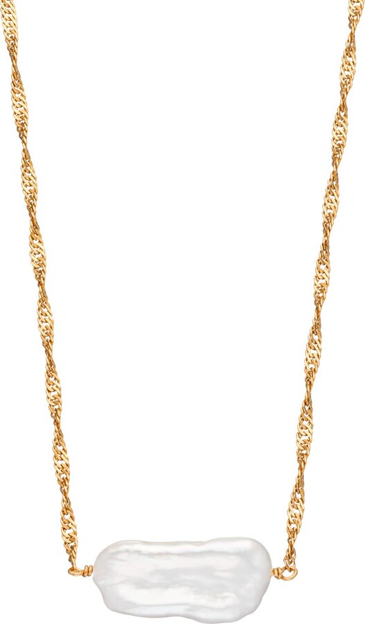 Scream Pretty Gold Pearl Twist Chain Necklace - ShopStyle