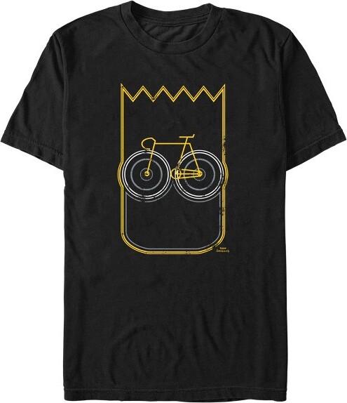 The Simpsons Men' The Simpon Bart Bike Face T-Shirt - Black - Large ...