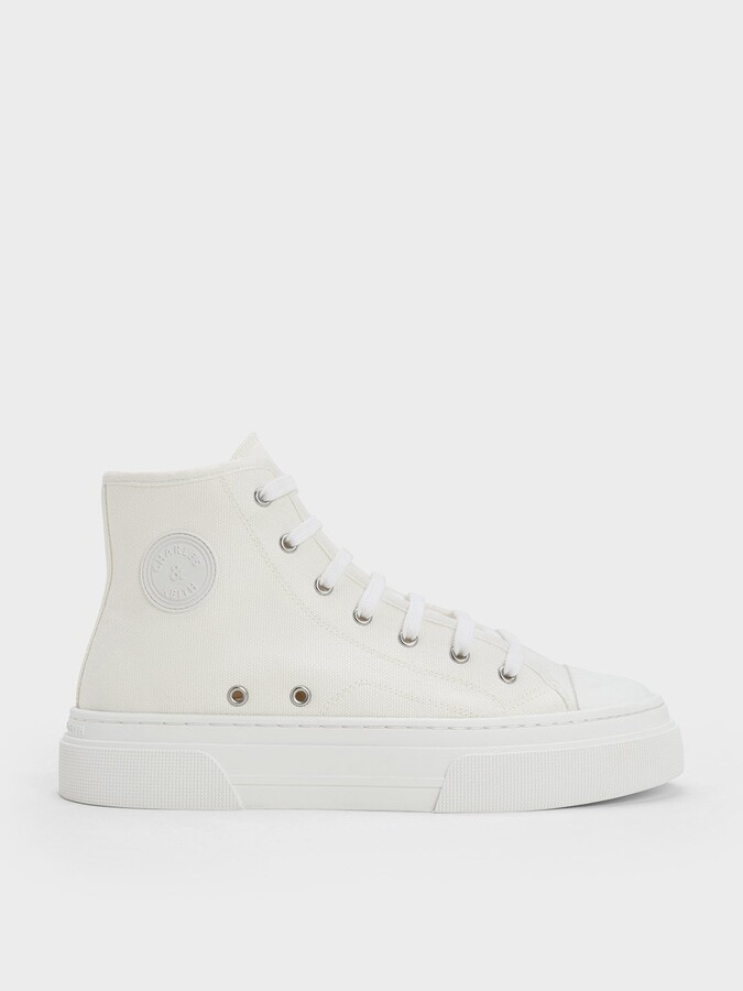 Charles & Keith Kay Canvas High-Top Sneakers - ShopStyle