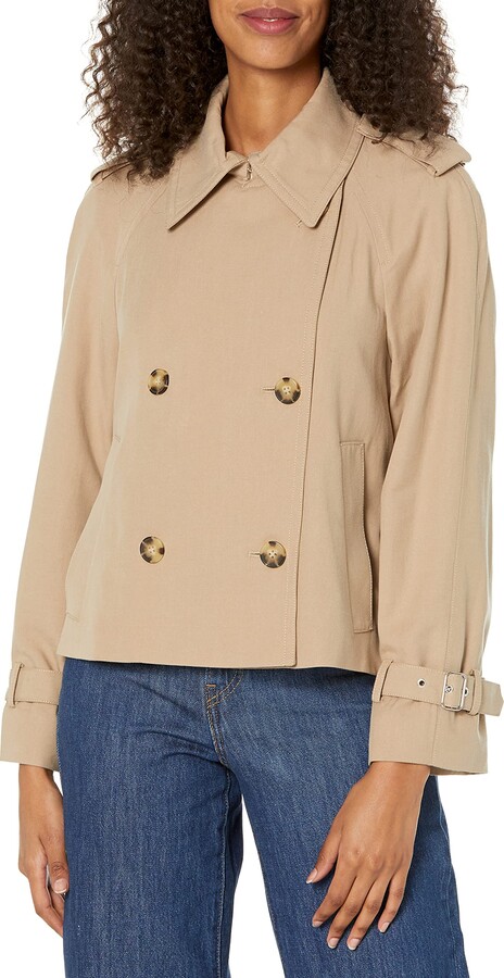 Club Monaco Women's Cropped Soft Trench - ShopStyle Coats