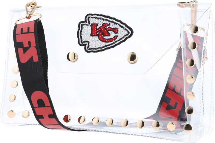 Women's Cuce Kansas City Chiefs Crystal Clear Envelope Crossbody Bag ...