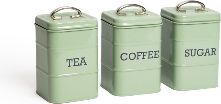 Living Nostalgia 3pc English Sage Green Kitchen Storage Set with ...