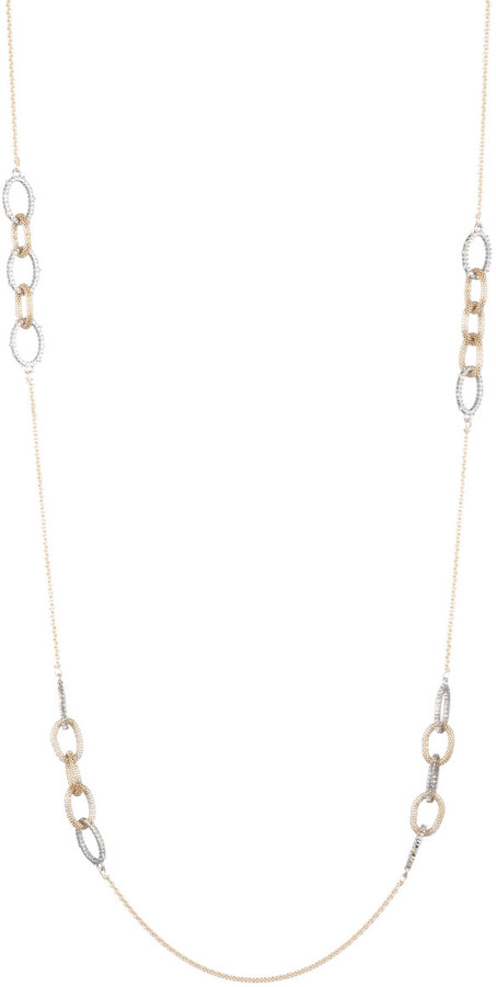 Alexis Bittar Crystal Encrusted Mesh Chain Link Station Necklace ...