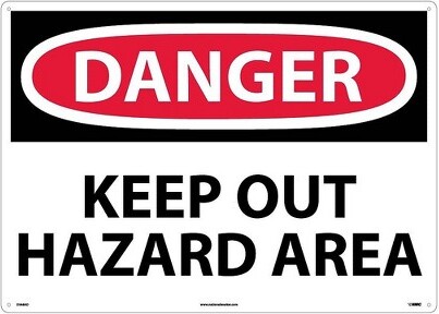 National Marker Company National Marker Danger Keep Out Hazard Area ...