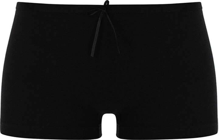You&New Plain Black Ladies Boxer Underwear Knickers Panties Briefs Boy ...