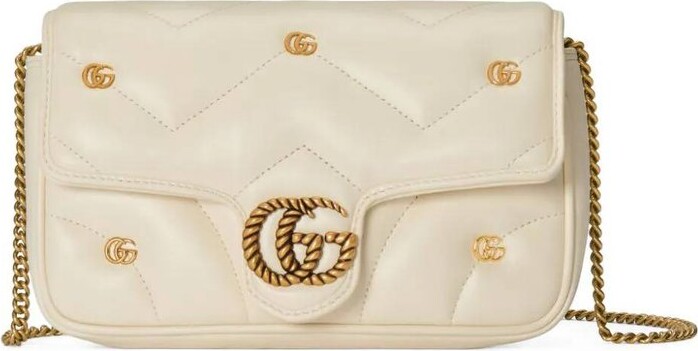 Gucci GG Marmont Logo Plaque Mini Shoulder Bag - ShopStyle