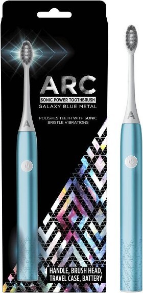 ARC Oral Care Metal Sonic Power Toothbrush + Travel Case - Teal ...