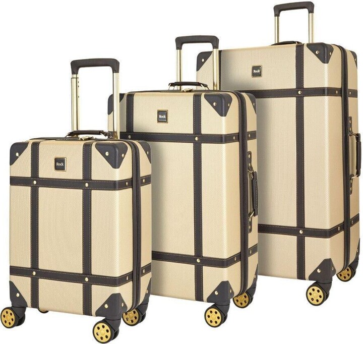 Infinity Leather Vintage Hard Shell Luggage Suitcase Trunk Cabin Travel ...