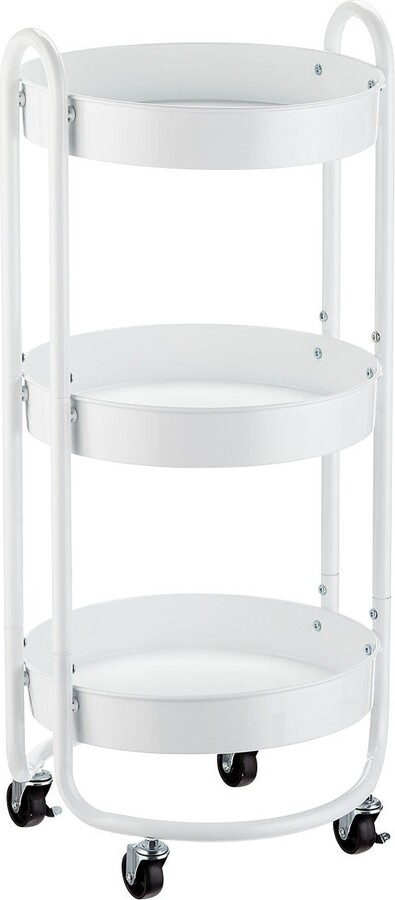 Container Store 3-Tier Round Rolling Cart White - ShopStyle Bedroom