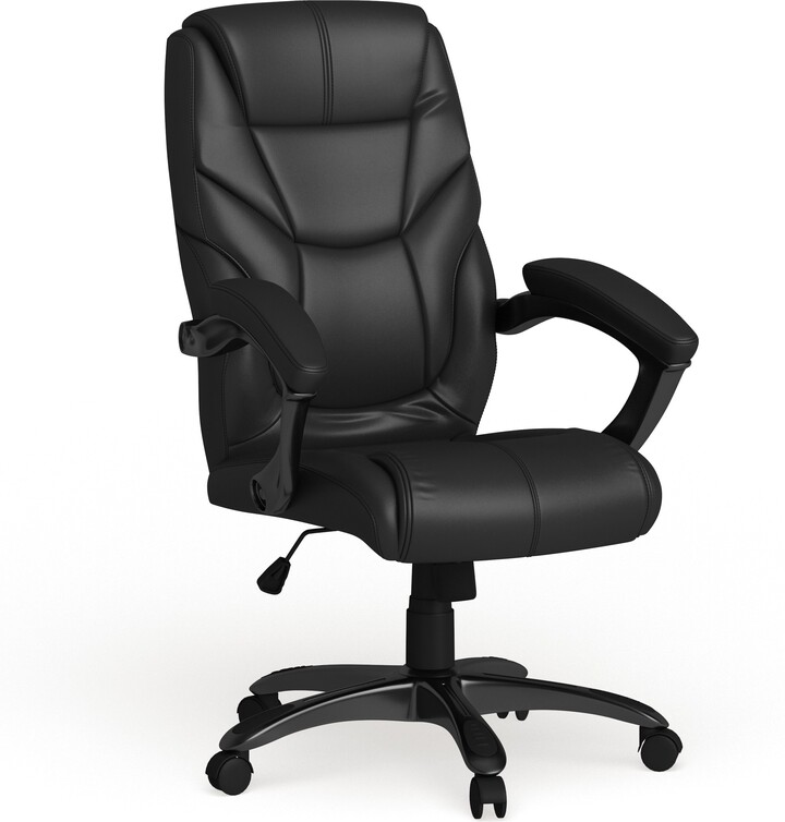 High Back LeatherSoft Overstuffed Executive Swivel Ergonomic Office ...
