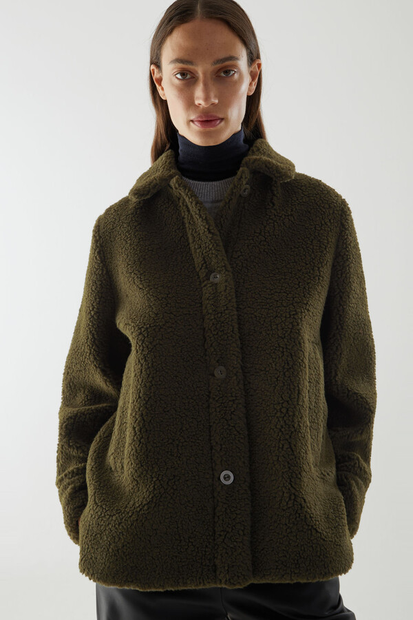 Cos Teddy Fleece Overshirt - ShopStyle Jackets