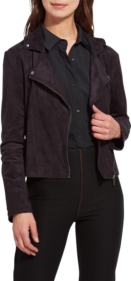 Lysse Vegan Suede Moto Jacket - ShopStyle