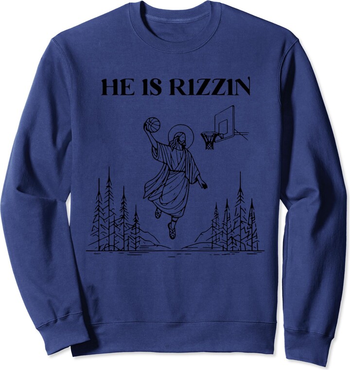 Christian Apparel He is Rizzin - Jesus Christian Rizz Basketball Slam ...