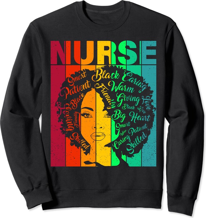 Amb Black History Month African American Nurse Tee Retro Nurse Black ...
